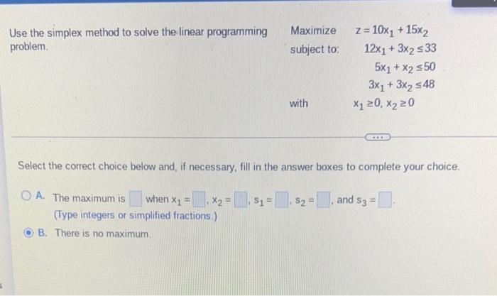 Solved The Initial Tableau Of A Linear Programming Problem