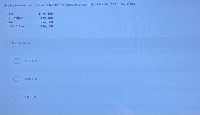 Solved Multiple Choice Assets decrease $10,200 and equity | Chegg.com