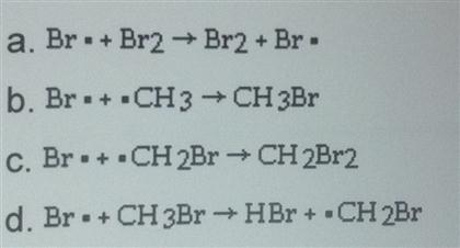 Solved Br2 + CH3Br --> CH2Br2 + HBr was performed. Which of | Chegg.com
