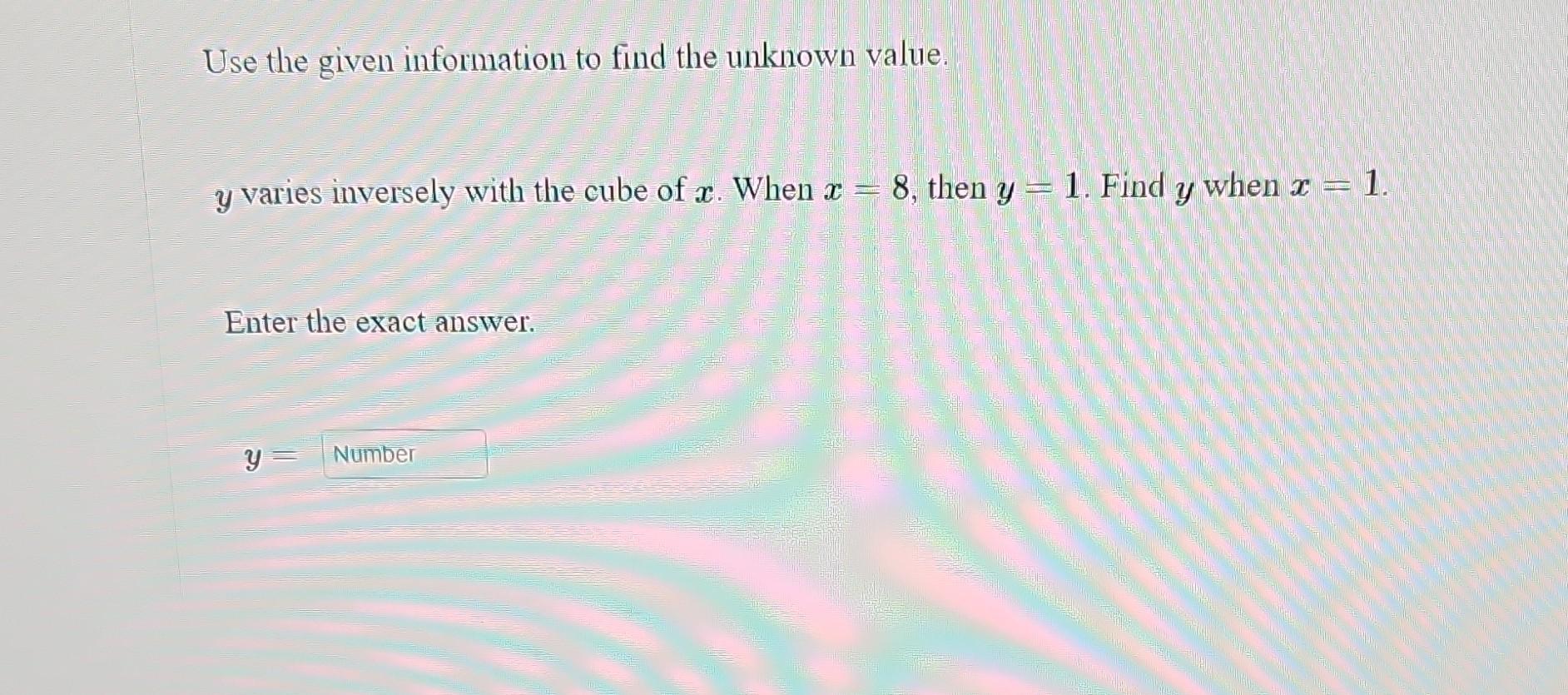 Solved Use the given information to find the unknown value. | Chegg.com
