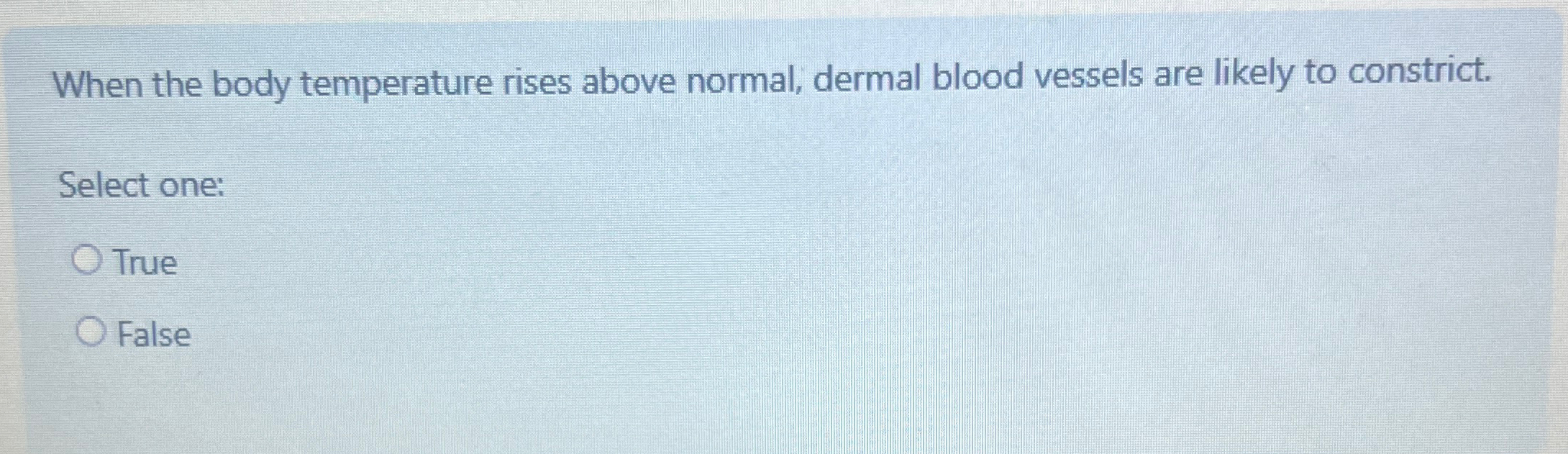 Solved When the body temperature rises above normal, dermal | Chegg.com