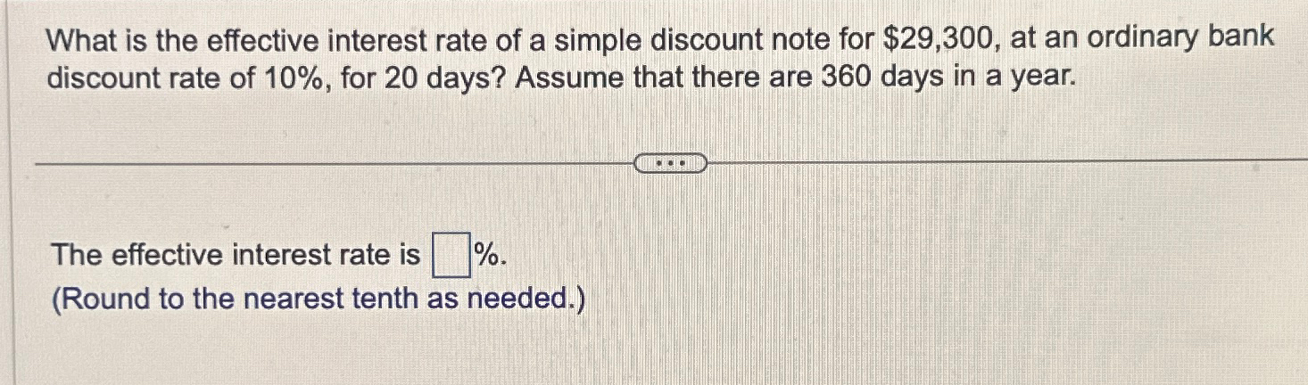 Solved What is the effective interest rate of a simple | Chegg.com