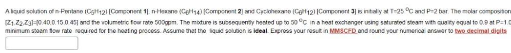 Solved A liquid solution of n-Pentane | Chegg.com