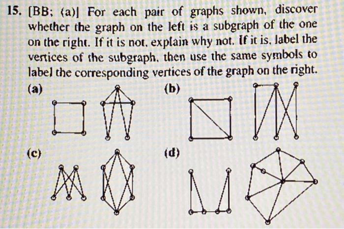 5. [BB; (a)] For each pair of graphs shown, discover | Chegg.com