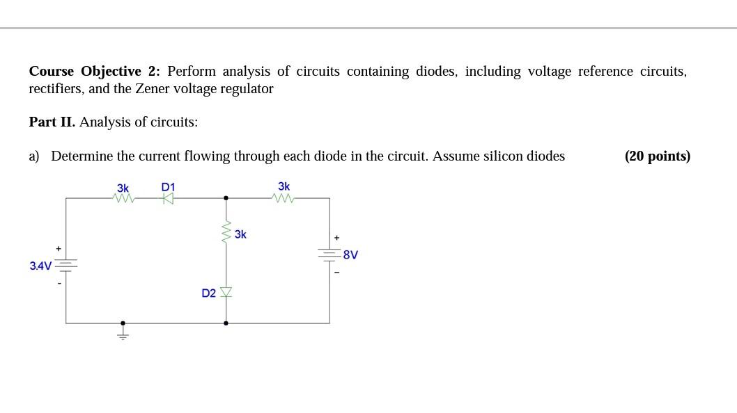 Solved Course Objective 2: Perform analysis of circuits | Chegg.com