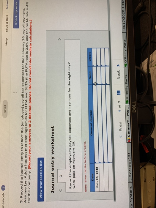 Solved © Homework Saved Help Save & Exit Submit Check my | Chegg.com
