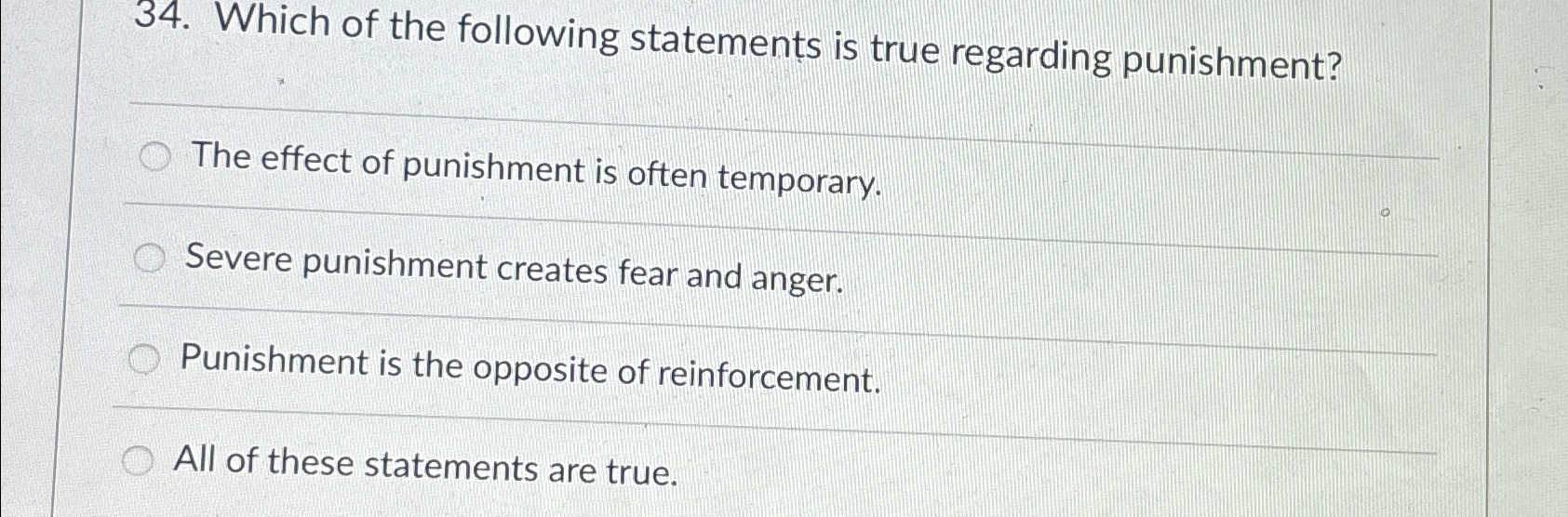 Solved Which of the following statements is true regarding | Chegg.com