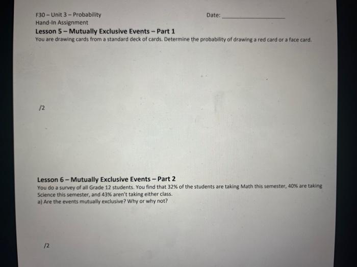 Solved Lesson 4 - Probability Using Counting Methods Ten | Chegg.com