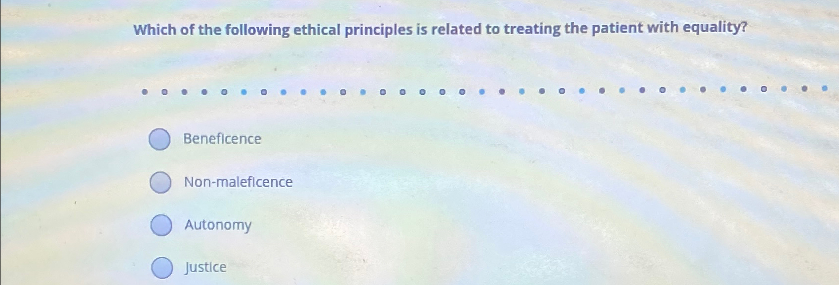 Solved Which of the following ethical principles is related | Chegg.com