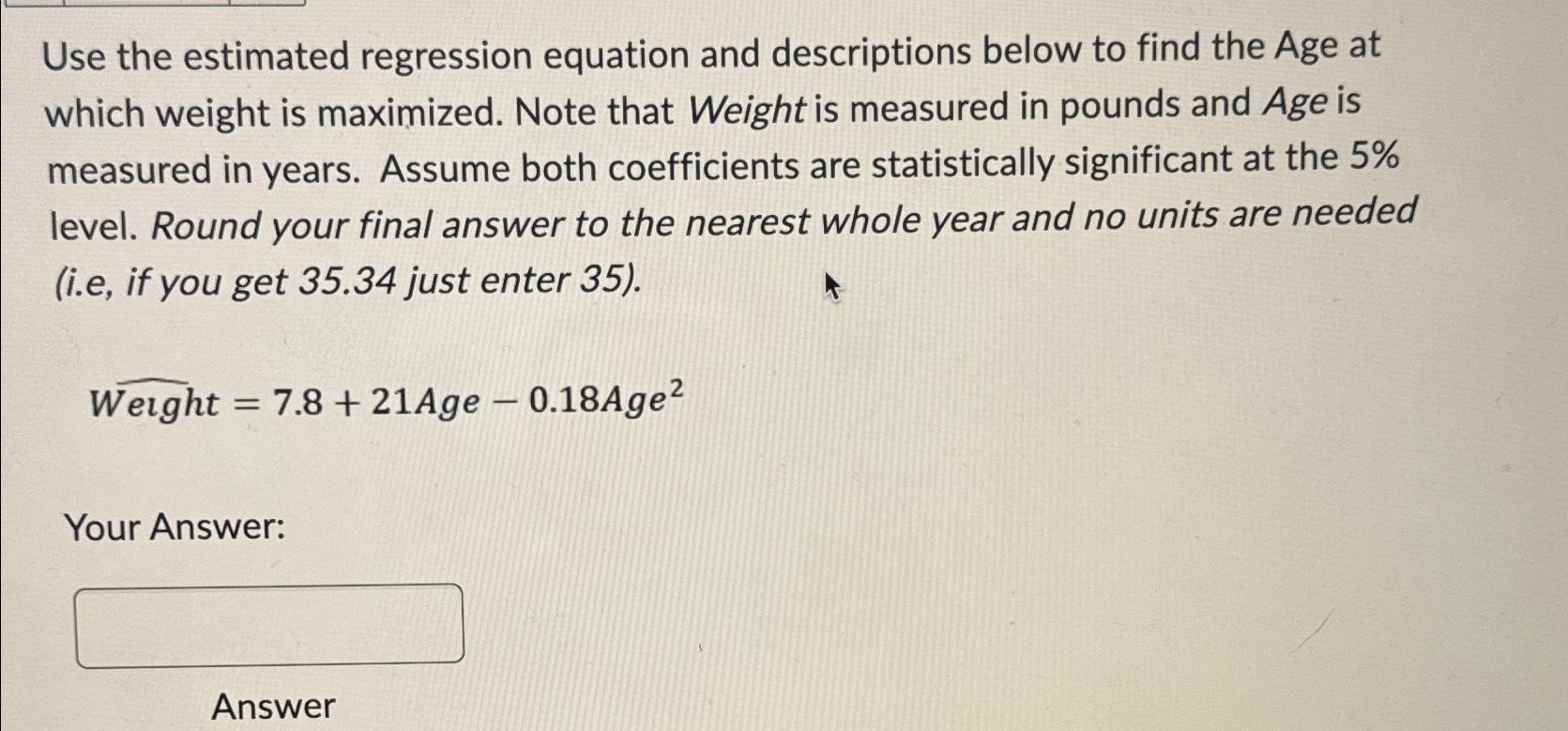 Solved Use the estimated regression equation and | Chegg.com
