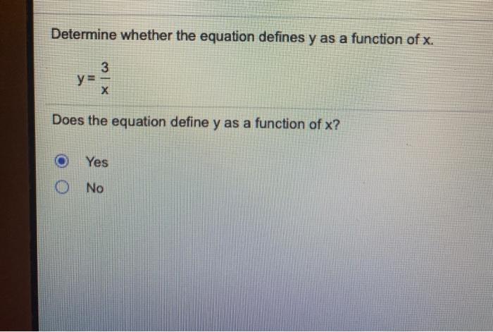 Solved Determine Whether The Equation Defines Y As A