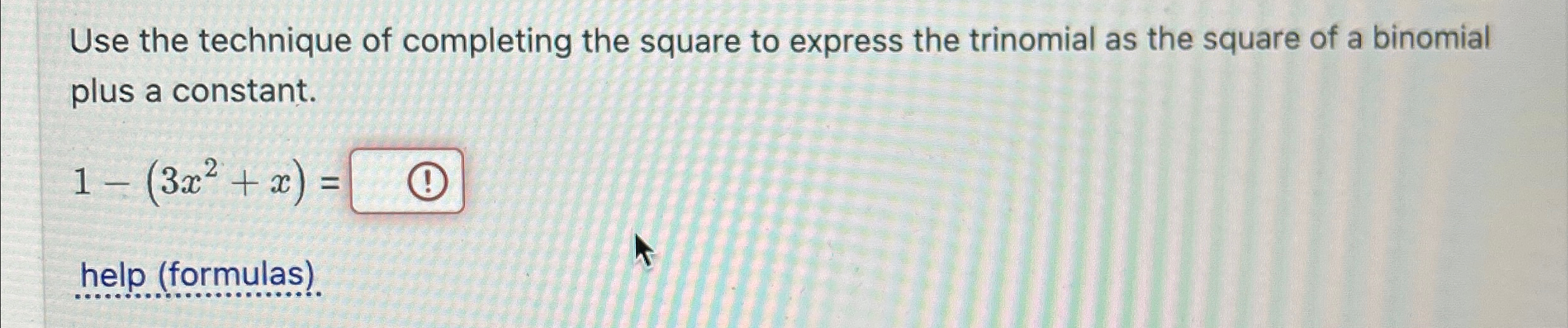 Solved Use the technique of completing the square to express | Chegg.com