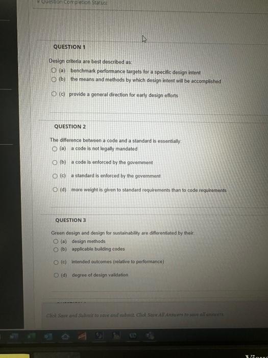 Solved Design criteria are best described as: (a) benchmark | Chegg.com