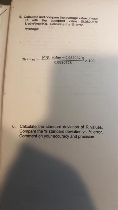 Solved 5. Calculate and compare the average value of your R | Chegg.com