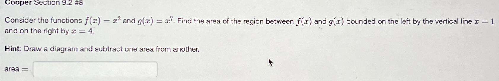 Solved Cooper Section 9.2#8Consider the functions f(x)=x2 | Chegg.com