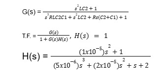Solved I developed this transfer function equation, and I | Chegg.com