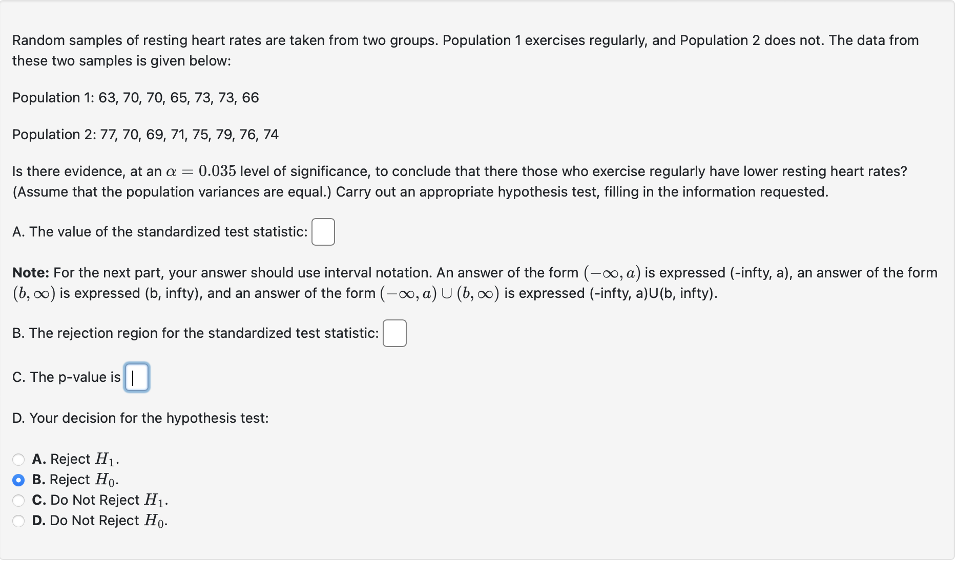 Solved Random samples of resting heart rates are taken from | Chegg.com