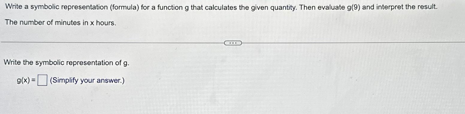 Solved Write A Symbolic Representation Formula ﻿for A