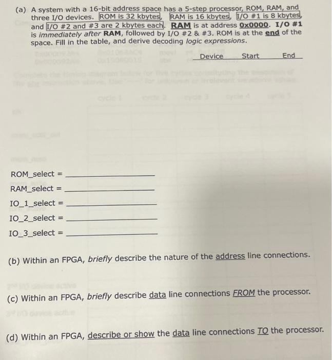 Solved (a) A system with a 16-bit address space has a 5-step | Chegg.com