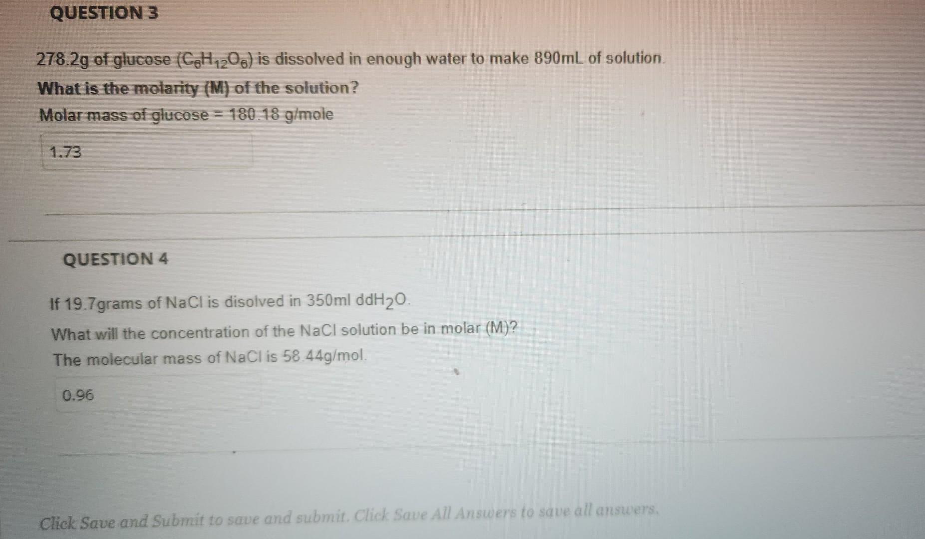 Solved 278.2 g of glucose (C6H12O6) is dissolved in enough | Chegg.com