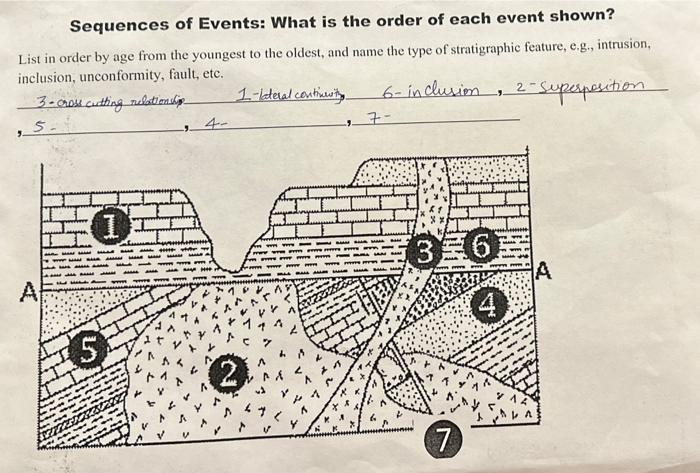 Solved Sequences of Events: What is the order of each event | Chegg.com