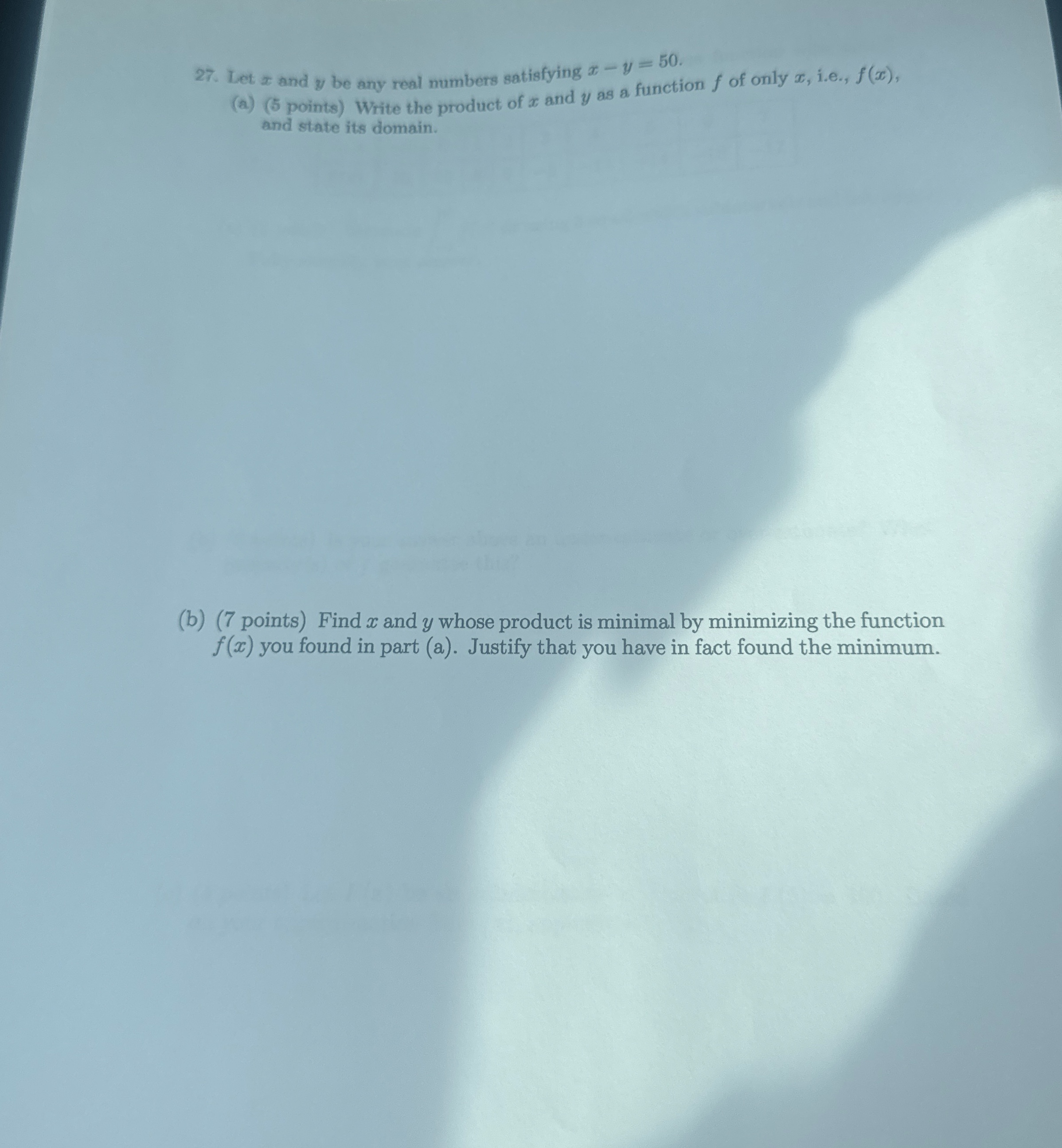 Solved Let x ﻿and y ﻿be any real numbers satisfying | Chegg.com