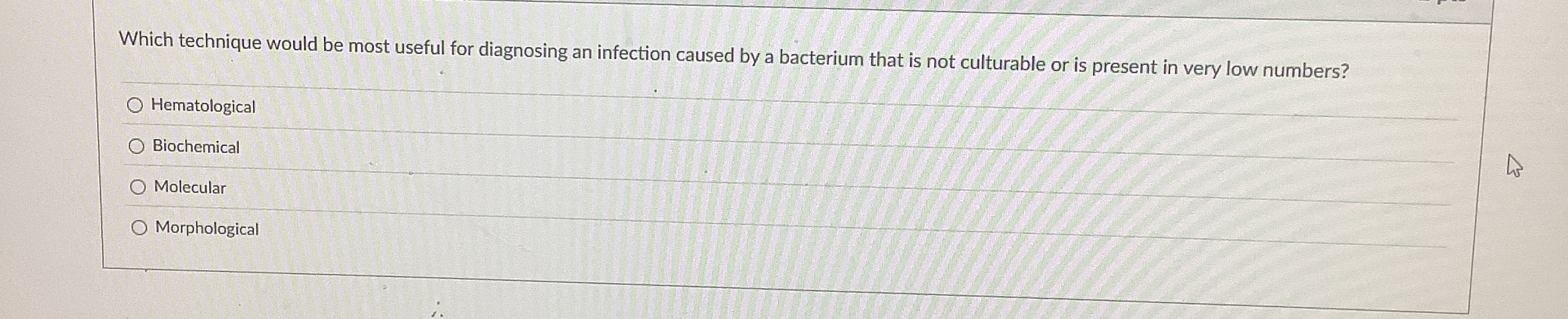 Solved Which technique would be most useful for diagnosing | Chegg.com