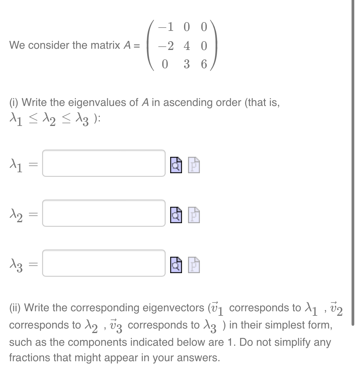 Solved We consider the matrix | Chegg.com