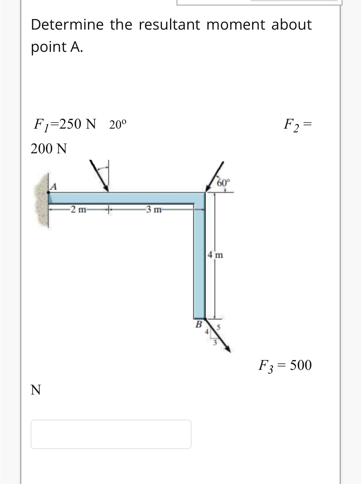 Solved Determine the resultant moment about point | Chegg.com