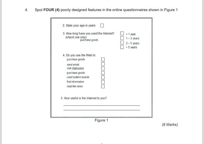 Solved Spot FOUR (4) poorly designed features in the online | Chegg.com