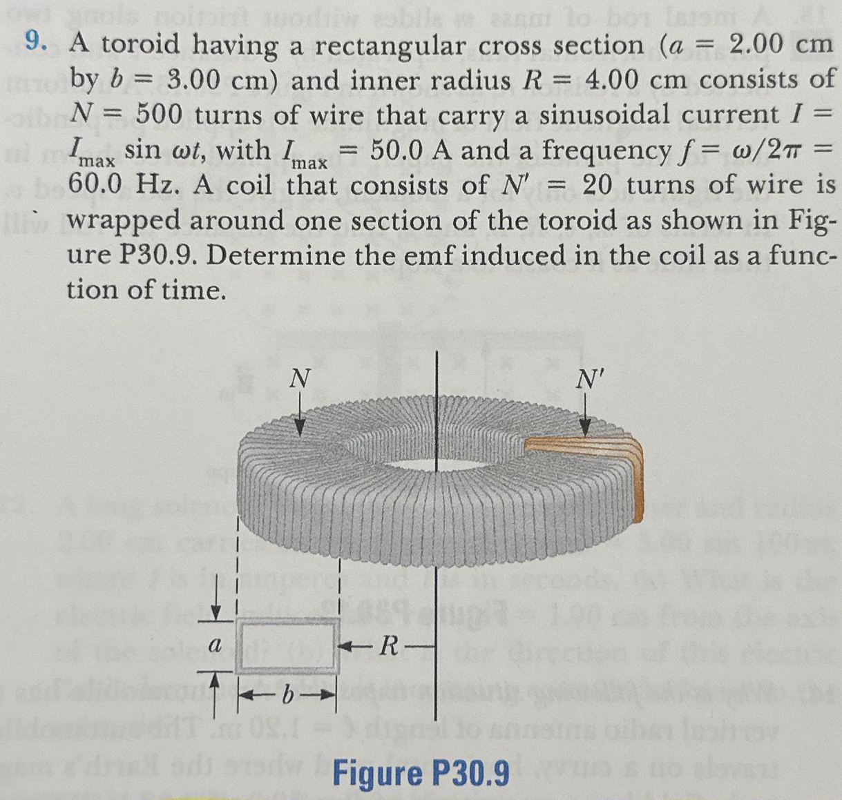 Solved A toroid having a rectangular cross section by | Chegg.com