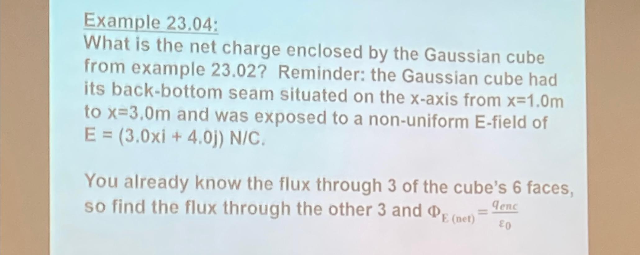 Solved Example 23.04:\\nWhat is the net charge enclosed by | Chegg.com