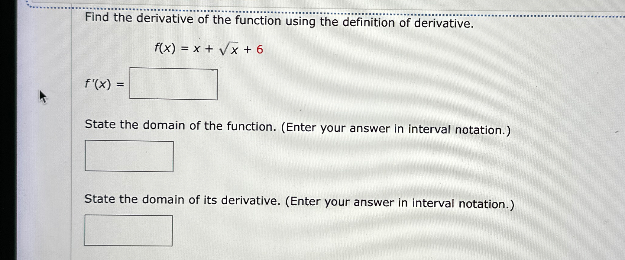 Solved Find the derivative of the function using the | Chegg.com