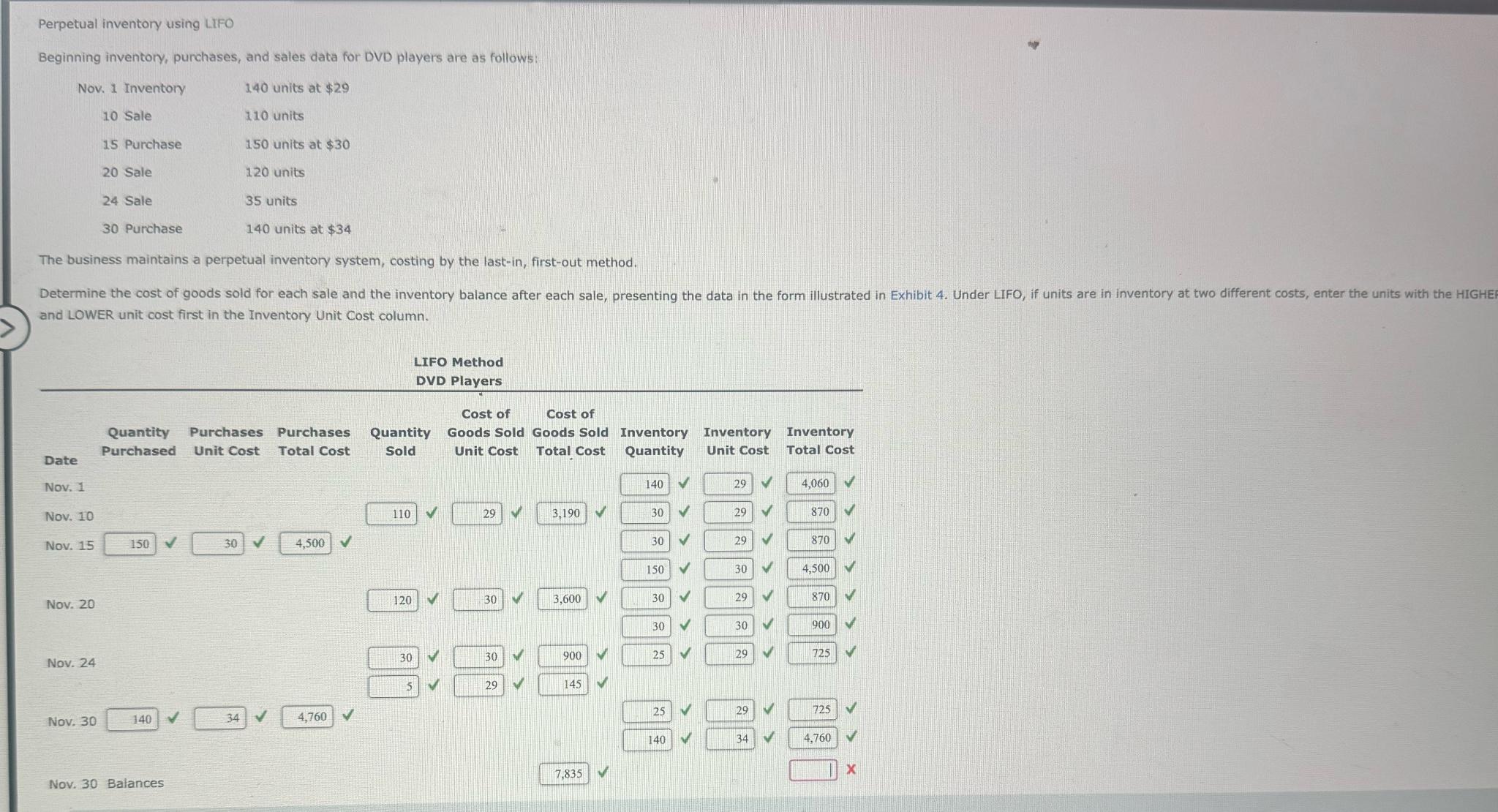 Solved Perpetual inventory using L.TFOBeginning inventory, | Chegg.com