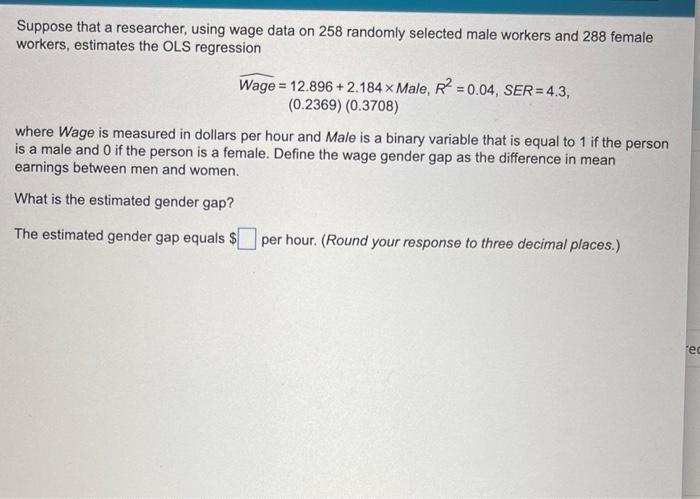 Solved Suppose That A Researcher Using Data On Class Size