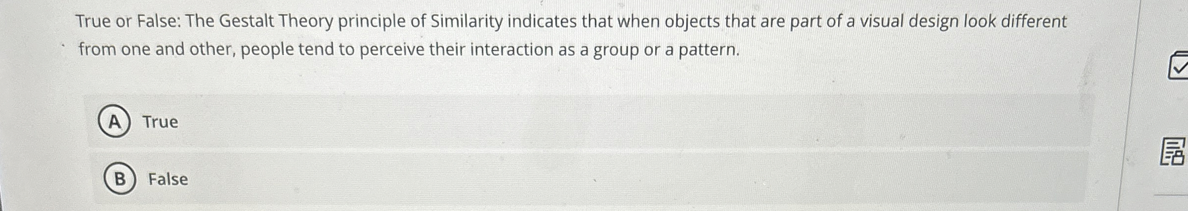Solved True or False: The Gestalt Theory principle of | Chegg.com