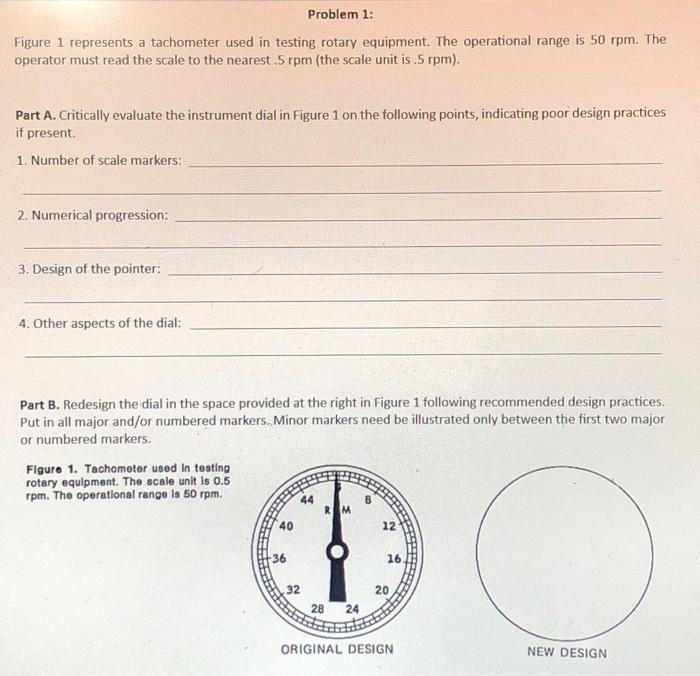Solved Figure 1 represents a tachometer used in testing | Chegg.com