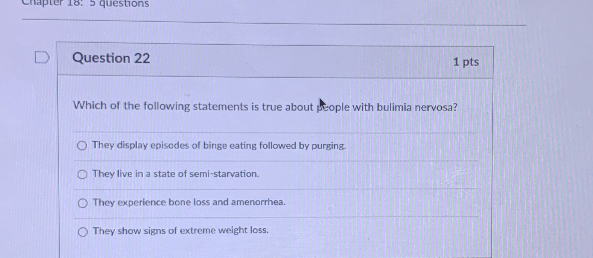Solved Question 221 ﻿ptsWhich of the following statements is | Chegg.com