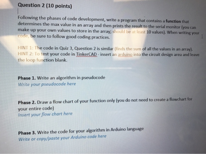 Solved Question 2 (10 points) Following the phases of code | Chegg.com