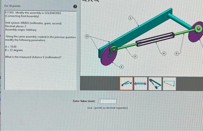 E11502: Modify this assembly in SOLIDWORKS | Chegg.com