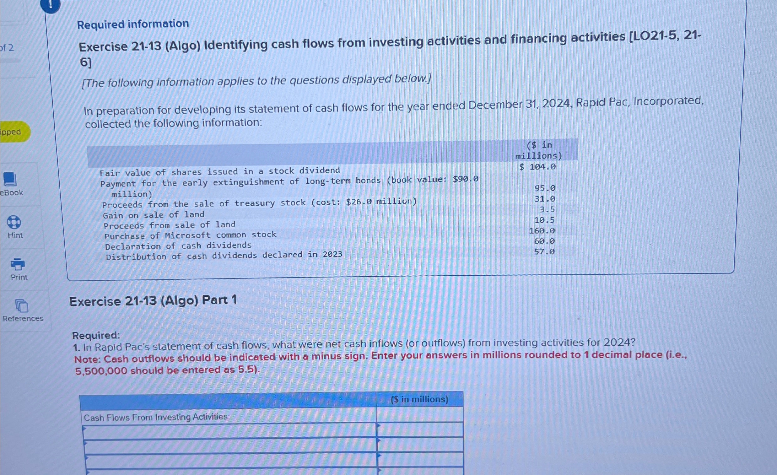 Solved Required informationExercise 21-13 (Algo) | Chegg.com