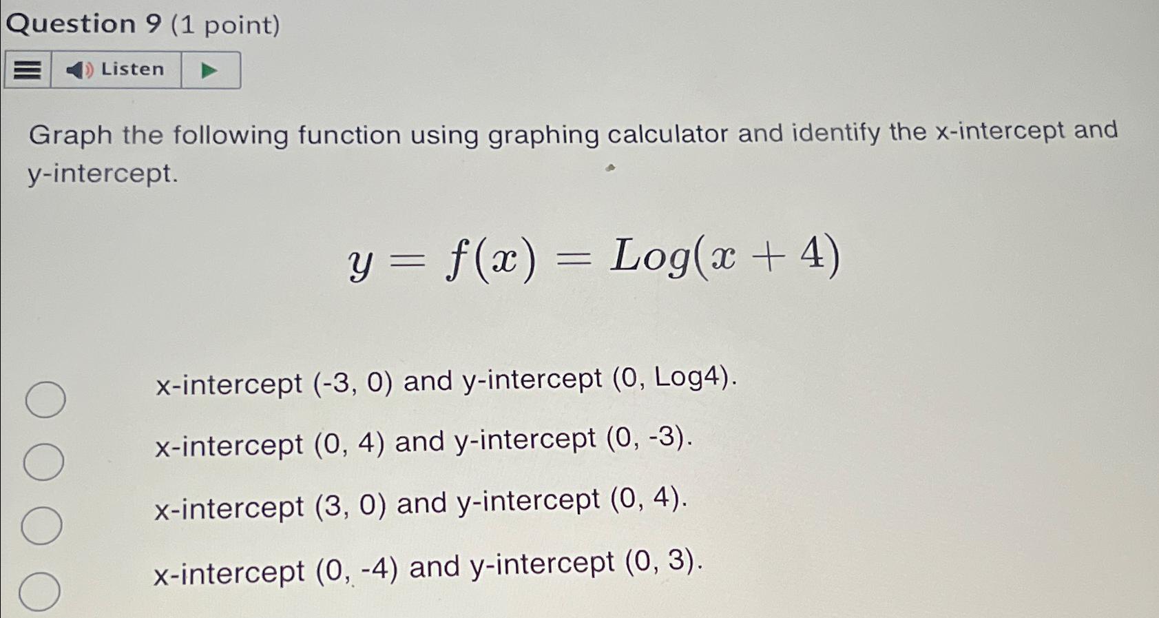 Solved Question 9 (1 ﻿point)Graph the following function | Chegg.com