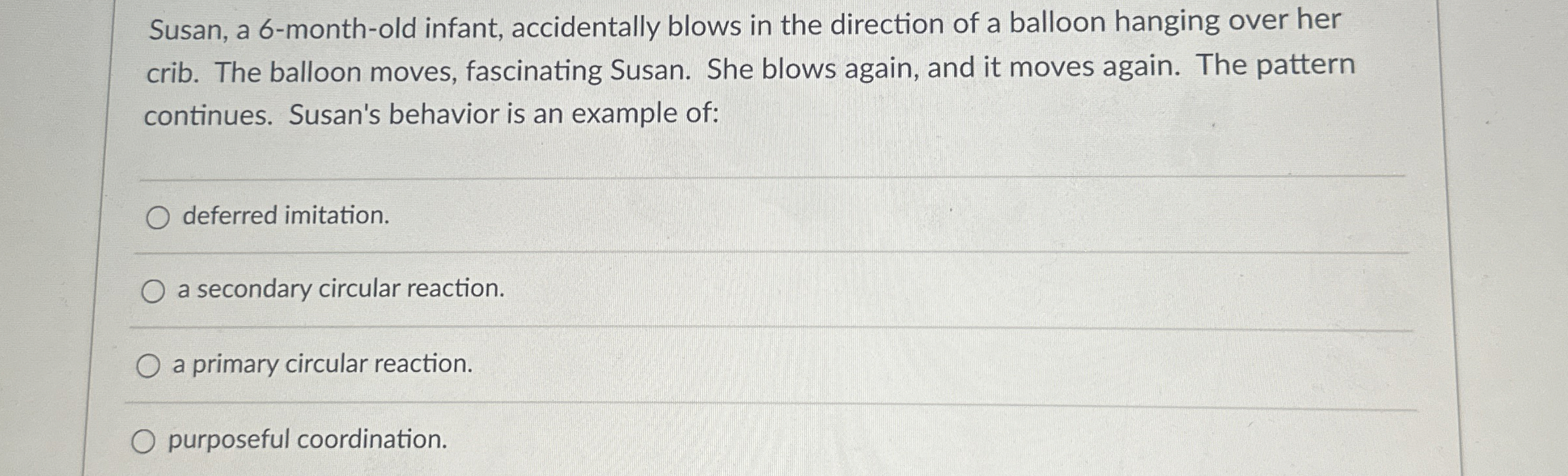 Solved Susan, a 6-month-old infant, accidentally blows in | Chegg.com