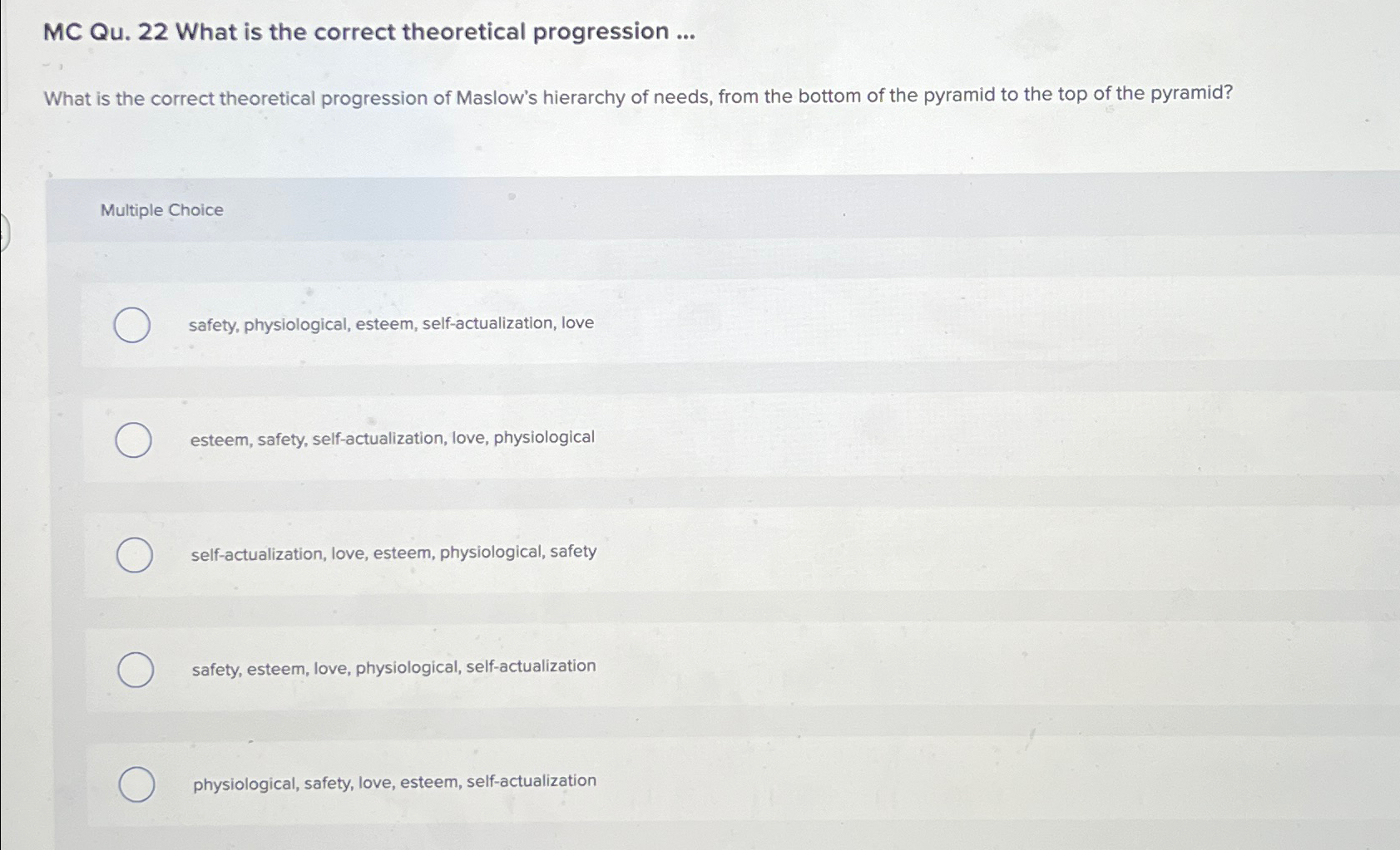 Solved MC Qu. 22 ﻿What is the correct theoretical | Chegg.com