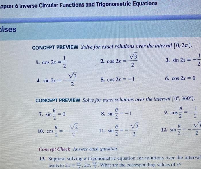 Solved Apter 6 Inverse Circular Functions And Trigonometric