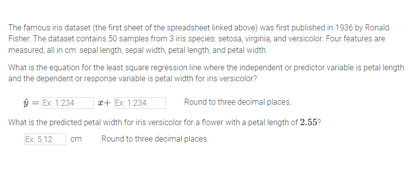 Solved The famous iris dataset (the first sheet of the | Chegg.com