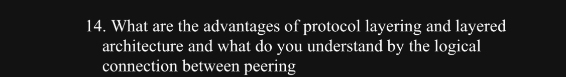 Solved What are the advantages of protocol layering and | Chegg.com