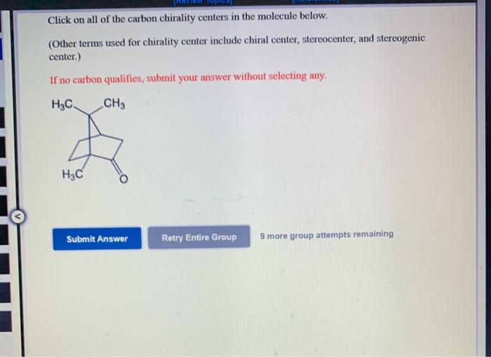 Solved Click on all of the carbon chirality centers in the | Chegg.com