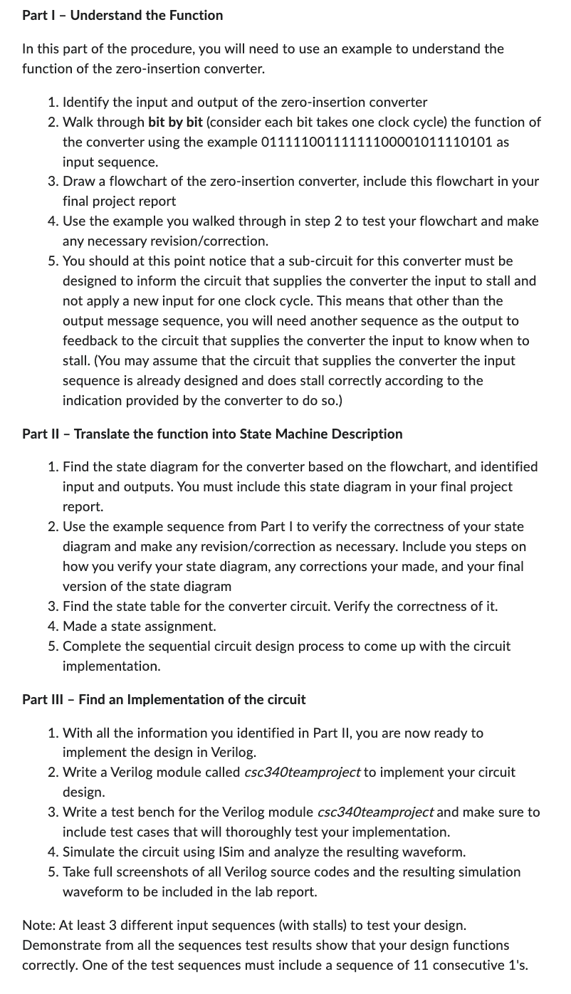 Solved Just part 3 ﻿pleasePart III - ﻿Find an Implementation | Chegg.com