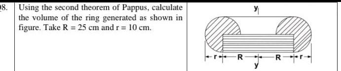Solved Using the second theorem of Pappus, calculate the | Chegg.com